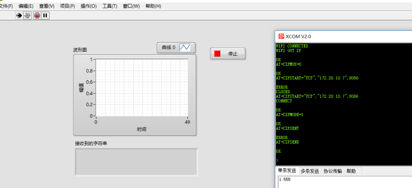 Esp8266作client与labview作server的tcp通信,发送的数据labview一个都收不到 Wifi技术学习 电子技术论坛 广受欢迎的专业电子论坛