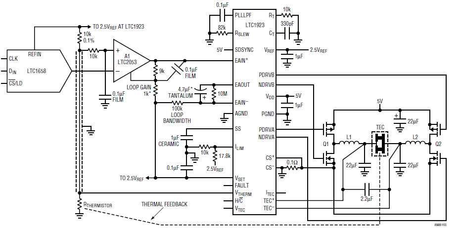 LTC1923，用于光纤激光器的热电冷却器温度控制器，允许监控TEC工作条件 - 工程资源中心 - 电子技术论坛 - 广受欢迎的专业电子论坛!