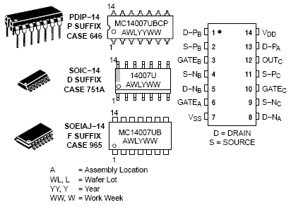 【MC14007UB】产品参数介绍、MC14007UB数据手册、中英文PDF资料下载-资料-电子发烧友